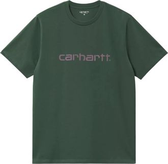 Carhartt Work in Progress Homme, Tops, Vert, Taille: M T-shirt Vert avec Logo Graphique