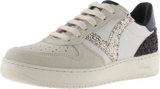 Victoria Basket Basse Madrid Effet Cuir & Pi&egrave;ces en Cro&ucirc;te De Cuir & Paillet&eacute;es 1258271 pour Femme Hielo 41
