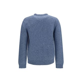 Valentino Garavani Butterfly-Embroidered Virgin Wool Sweater - Blue
