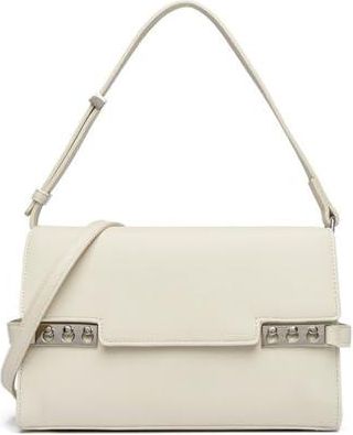 Generic Sac &agrave; bandouli&egrave;re pour femme - Sac &agrave; main Hobo en cuir v&eacute;g&eacute;talien avec poign&eacute;e sur le dessus - Sac &agrave; bandouli&egrave;re pour le travail et les voyages, Blanc
