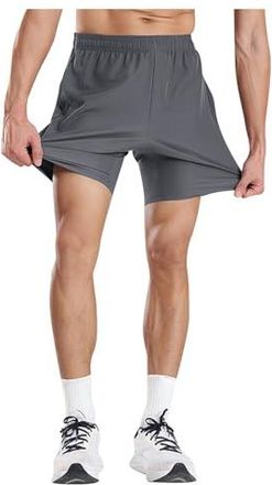 Generic Pantalons courts extensibles pour homme - L&eacute;ger et fin - Unisexe - Extensible - &Agrave; enfiler - Beva Wear Glide Pants, gris, M