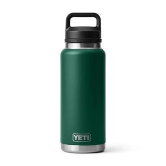 Yeti Rambler Bouteille isotherme en acier inoxydable avec bouchon Chug - 1,1 l - Vert for&ecirc;t noire