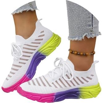 Generic Femme Respirantes &agrave; Plateforme l&eacute;g&egrave;res pour Course &agrave; Pied Sport et Marche Confortables d&eacute;contract&eacute;es Mode (White, 38)
