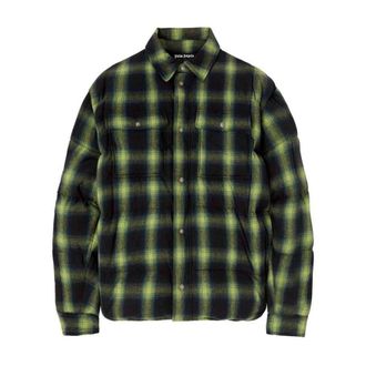 Palm Angels Veste-chemise matelass&eacute;e &agrave; carreaux - Homme - Chemises - Multicolore - Taille: S