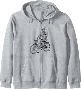 Seembo Ritterfahrrad Mittelalterlicher Biker Reiten Lustiges Fahrrad Kapuzenjacke