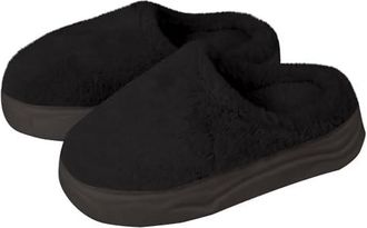 Generic Pantoufles dhiver moelleuses avec doublure en polaire &eacute;paisse pour une maison chaude et confortable - Chaussons en coton avec doublure en polaire Chau