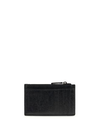 Balenciaga Womens Card Holder Le City Long Black Lamb Leather Wallets & Purses