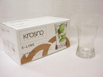 Krosno Trinkglas, transparent, gro&szlig;, X-Line, 150 ml, 6 St&uuml;ck