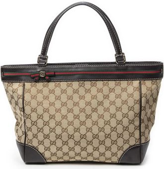 Gucci Crossbody Bags - Web Mayfair Tote - Gr. unisize - in Beige - f&uuml;r Damen