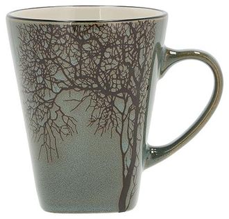 Villa Collection Hela Mug Dia 35 cl - Caf&eacute; & Th&eacute;s - Resistant & Design - Tasse en Gr&egrave;s 9 x 11 cm - Motif Bois - anniversaire, f&ecirc;te des m&egrave;res, f&ecirc;te des p&egrave;res, noel - Ve