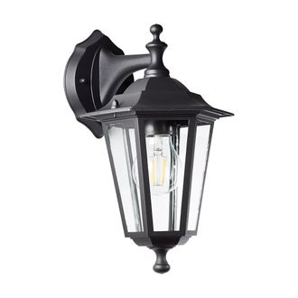 Brilliant Carleen Au&szlig;enwandleuchte h&auml;ngend schwarz E27 - Wetterfeste Au&szlig;enlampe, 60W, IP44, Gartenleuchte, Wandlampe f&uuml;r Au&szlig;enbereich, Leuchtmittel wechselbar, 