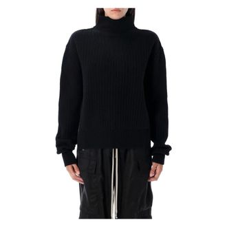 Rick Owens Schwarzer Strick-Fisherman-Pullover Aw25 - - Knitwear - Damen - Schwarzk - XS