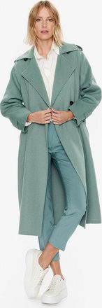 Max Mara Wollmantel Cobalto 2350110137 Gr&uuml;n Regular Fit