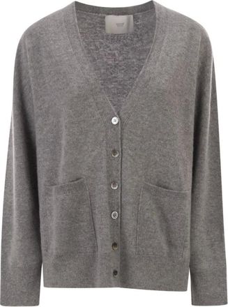 VANIS&Eacute; Femme, Pulls, Gris, Taille: 46 FR Cardigan en cachemire pur