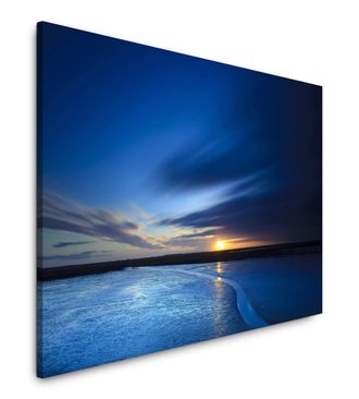 Paul Sinus Art Himmel 150 x 100 cm Inspirierende Fotokunst in Museums-Qualität für Ihr Zuhause als Wandbild auf Leinwand in XXL Format