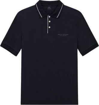 A|X Armani Exchange Homme, Tops, Bleu, Taille: S Polo Coupe Standard