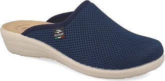 FLY FLOT Anoia, Sandales pour Femme en Maille &eacute;lastique Respirante Fresh, Semelle rembourr&eacute;e en Cuir, Bleu, 36 Glissante