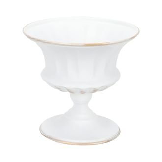 BESPORTBLE Vintage Blumentopf F&uuml;r Garten Und Balkon Stilvolle Deko-vase F&uuml;r Innenpflanzen Wei&szlig;goldene Metallblumenpot F&uuml;r Kreative Pflanzgef&auml;&szlig;e Und Garten-Dekora