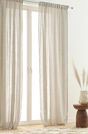 Jotex Jotex Multifunktionsgardine Layer 2er Set, Polyester-Baumwoll -Mischung, Oeko-TEX Standard 100 Zertifiziert, bessere Baumwolle - Greige, 140 x 300 cm