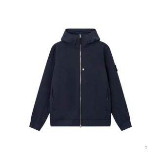 Stone Island Homme, Vestes, Bleu, Taille: XL Light Soft Shell-R Hooded Jacket