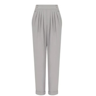 Giorgio Armani Femme, Pantalons, Gris, Taille: 40 FR Wide Pantalons