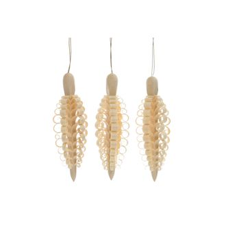 Rudolphs Schatzkiste Baumbehang Zapfen 3er Set BxHxT=10x3,5x3,5cm NEU Weihnachten Baumschmuck Holzschmuck Holz Seiffen Erzgebirge Strauchbehang Dekoration