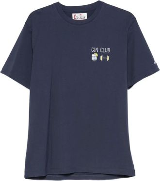 MC2 Saint Barth t-shirt à motif brodé - Bleu