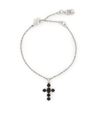 Dolce & Gabbana bracelet à pendentif croix - Argent