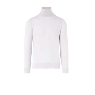 Paolo Pecora Wei&szlig;er Merinowolle Rollkragenpullover - - Knitwear - Herren - Wei&szlig; - 2XL