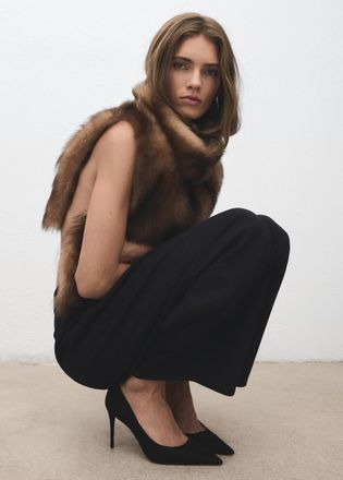 Mango Chaussures pointues talon noir - Femme - 35 - MANGO