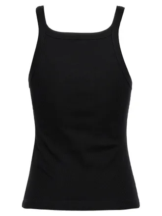 Fendi Logo-Embroidered Tank Top - Black