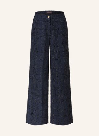 Talbot Runhof Talbot Runhof Marlenehose Aus Tweed Mit Glitzergarn blau
