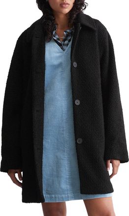 Marc O'Polo Denim Damen Mantel aus Woll-Mix Relaxed Fit, Schwarz (Black), XL