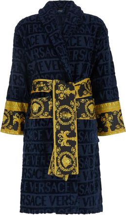 Versace unisex, V&ecirc;tements de nuit et de d&eacute;tente, Bleu, Taille: S I Love Baroque Bathrobe