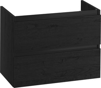 Saqu Gaia wastafelonderkast 80x50,5x60cm eiken zwart - greeploos