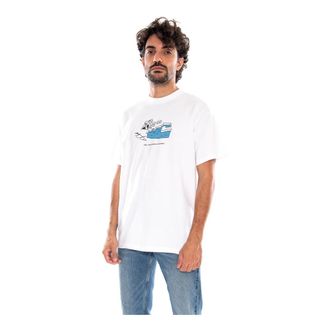 Carhartt Work in Progress S/S Ice Fishing T-Shirt - - Tops - Herren - Wei&szlig; - M
