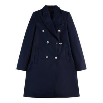 Fay Cappotto in Panno di Lana e Cashmere - - Coats - Damen - Blau - XL