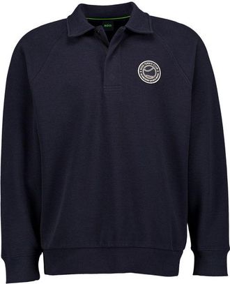 HUGO BOSS Herren Polo-Shirt blau Baumwoll-Piqu&eacute;