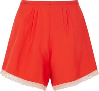 Forte_Forte unisex, Shorts, Rouge, Taille: 36 FR Short en viscose et dentelle