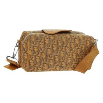 Dior Sac bandouli&egrave;re Pre-owned Trotter en toile - Femme - Pre-owned - Jaune - Taille: ONE Size