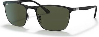 Ray-Ban Rb3686 Sonnenbrillen Schwarz Fassung Grün Glas 57-19