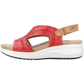 Fluchos Femme, Chaussures, Rouge, Taille: 39 EU Sandales plates &agrave; velcro