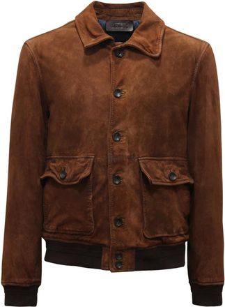The Jack Leathers Homme, Vestes, Brun, Taille: L Ottawa Burned Suede Padded Jacket