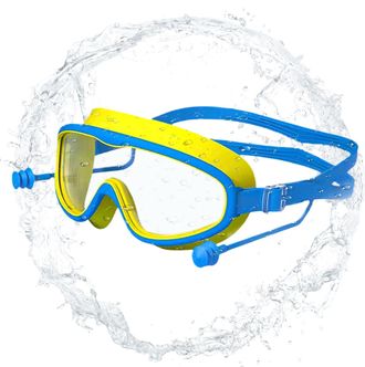 Generico Schwimmbrille für Kinder, Schwimmbrille für Kinder, großer Rahmen, professionelle Poolausrüstung, Augenschutzgläser mit breiter Sicht für Kinder von 3