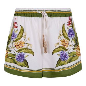 Farm Rio Farm Rio, Femme, Shorts, Multicolore, Taille: 40 FR Tropical Scarf Shorts