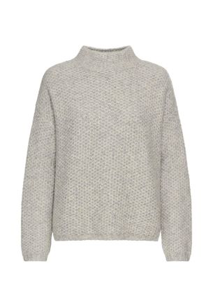 Camel Active Damen Strickpullover mit Stehkragen Grau, womenswear-3XL