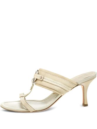 Dior sandales en cuir à logo CD - Tons neutres