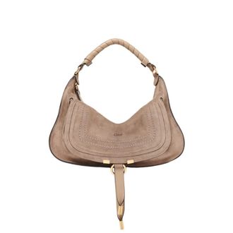 Chlo&eacute; Hobo Bags - Beige Suede Calf Leather Handbag With Gold-Tone Ha - Gr. unisize - in Rosa - f&uuml;r Damen