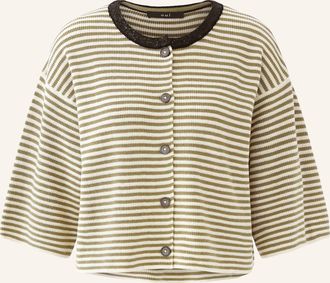 Oui Strickjacke Mit Pailletten gruen