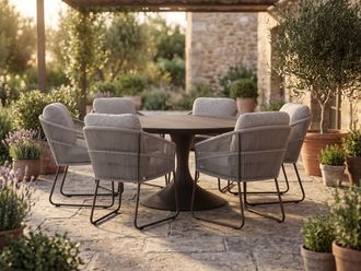Suns Noli/Nova &oslash; 150 cm Gartenm&ouml;bel-Set 7-teilig